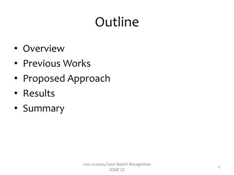 Ppt Inter Modality Face Sketch Recognition Powerpoint Presentation