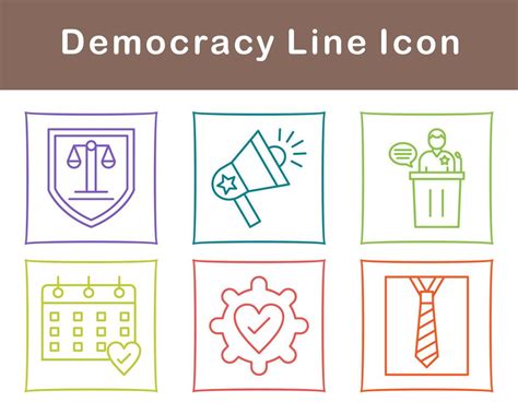 Democracy Vector Icon Set 21518440 Vector Art At Vecteezy