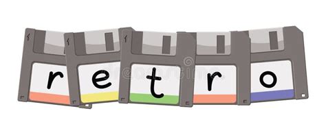 Retro Floppy Disks Stock Vector Illustration Of Button 205216825