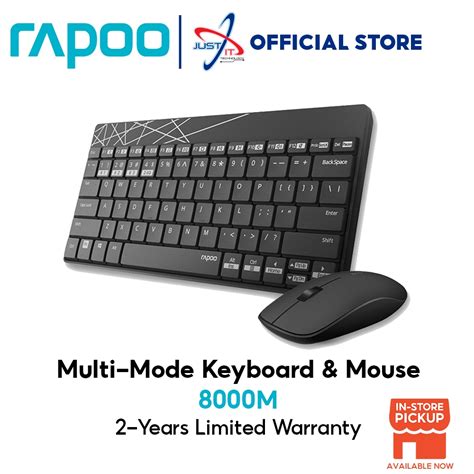 Rapoo Multi Mode Wireless Bluetooth Keyboard And Mouse 8000m Shopee Malaysia