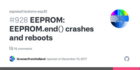 Eeprom Eeprom End Crashes And Reboots · Issue 928 · Espressif Arduino Esp32 · Github
