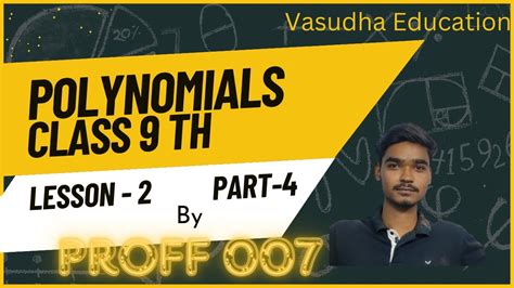 Polynomials Exercise 24 Class9th Maths Class9 Youtube