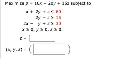 Solved Solve The Lp Problem If No Optimal Solution Exists