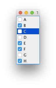 Java Checkboxes In Jcombobox Never Checked Stack Overflow