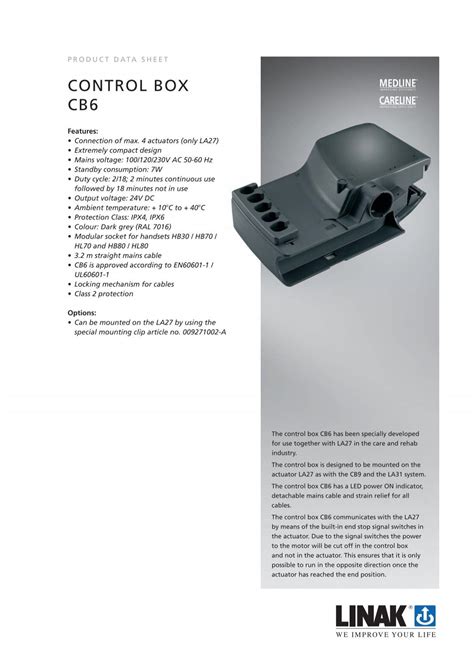 control box cb6 linak