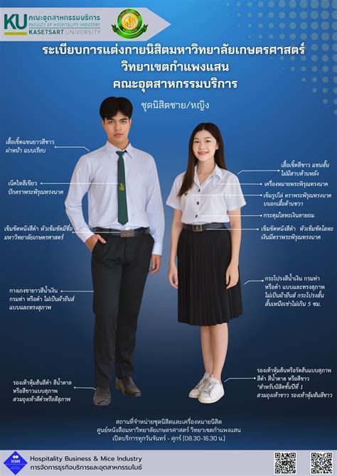 ระเบียบเครื่องแต่งกายถูกระเบียบของนิสิตมหาวิทยาลัยเกษตรศาสตร์ วิทยาเขตกำแพงแสน น้อง ๆ Ku84 แต่ง