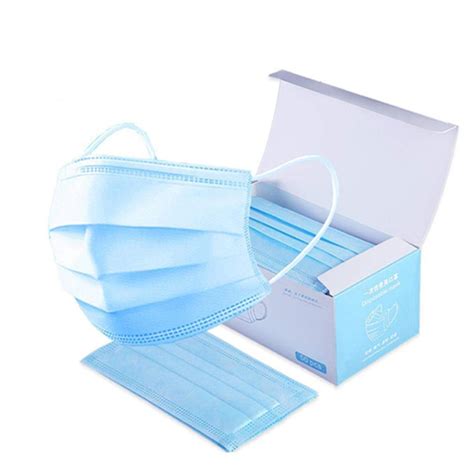 ერთჯერადი სამედიცინო პირბადე ნიღაბი მასკა 3 მ შრიანი ფილტრით შეკვრა 50 ცალი პირველადი