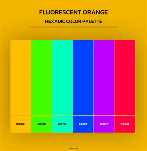 Fluorescent Orange Color Palettes