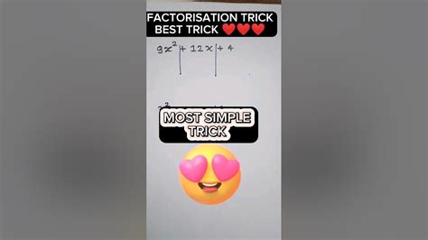 Factorisation Most Effective Tricks Revealed 😱😱 Maths Factorization