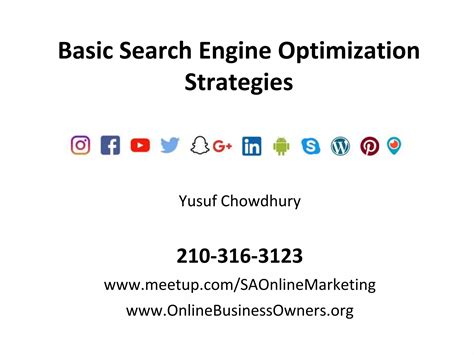 basic search engine optimization strategies ppt