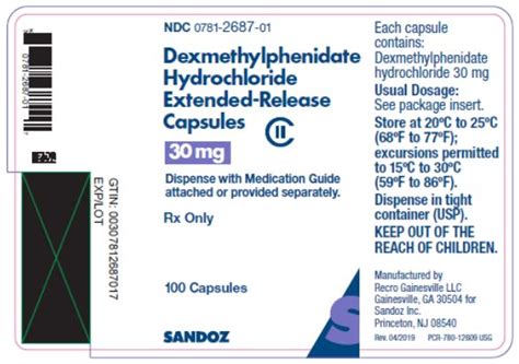 Dailymed Dexmethylphenidate Hydrochloride Extended Release Dexmethylphenidate Hydrochloride