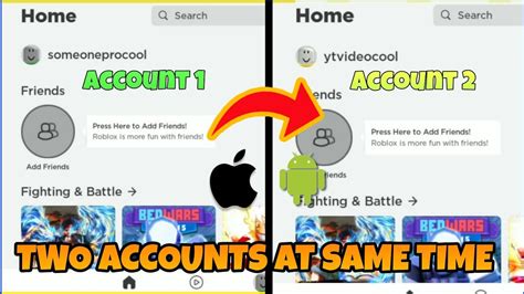 how to play with two accounts at the same time on android one