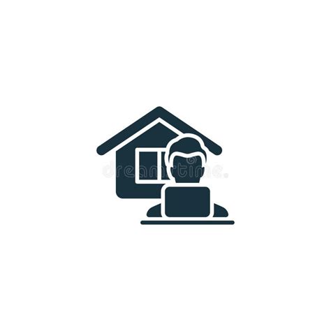 Remote Hiring Icon Monochrome Simple Remote Work Icon For Templates Web Design And
