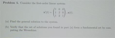 solved problem 5 ﻿consider the first order linear
