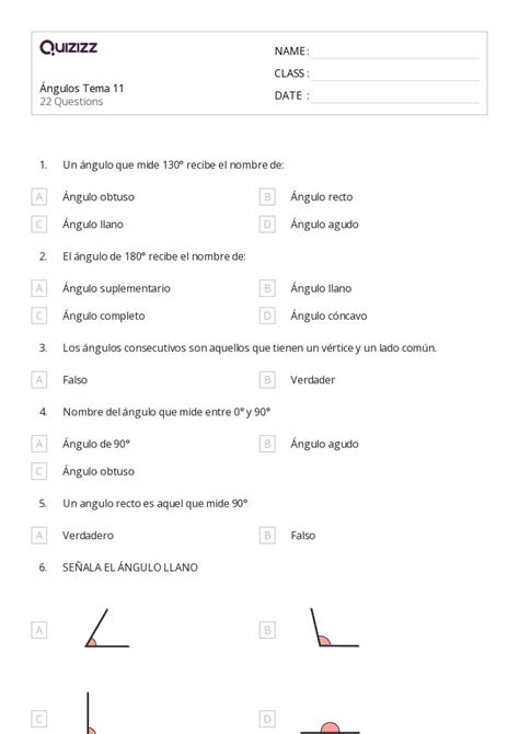 50 Ángulos Complementarios Suplementarios Verticales Y Adyacentes