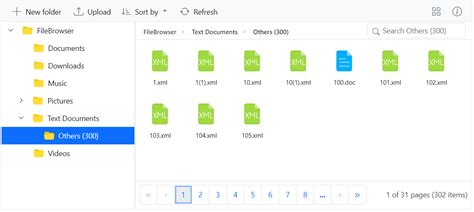 introducing pagination in blazor file manager