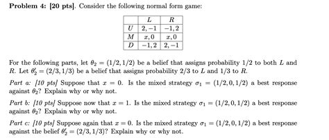 problem 4 [20 pts] consider the following normal