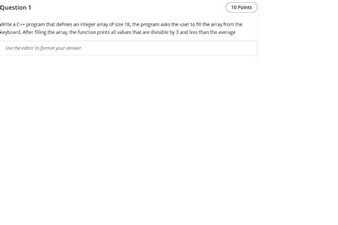 Solved Question 1 10 Points Write A C Program That Defines Chegg Com