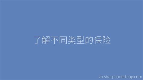 了解不同类型的保险 sharp coder blog