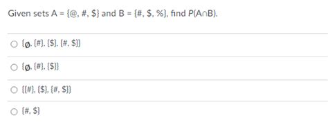 Solved Given Sets A And B Find