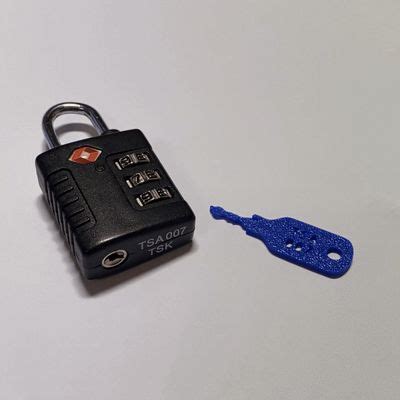 Tsa 007 Key Free 3d Print Model Makerworld