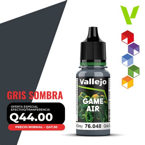 Vallejo Game Air Gris Sombra 76048 Pos 48 Creativo 3d