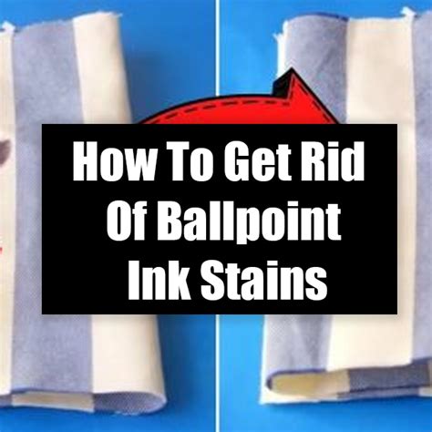 How To Get Rid Of Ballpoint Ink Stains