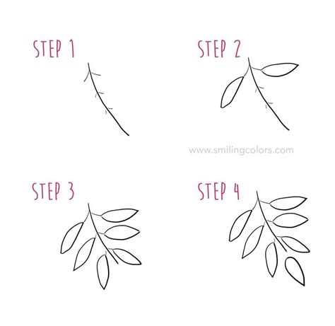 Leaf Drawing Step By Step 10 Simple Ways Smiling Colors Leaf Drawing Step By Step Drawing