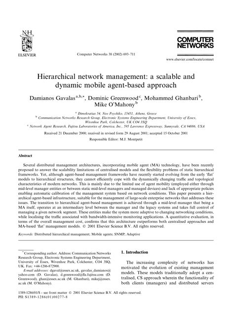 pdf hierarchical network management a scalable and dynamic mobile