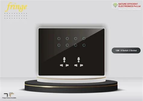 5a Capacitive Black 12m 6 Switches 2 Socket Touch Modular Switch Socket Combination Pvc At Rs