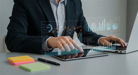 Futuristic Business Analytics The Power Of Ai Driven Data Insights Stock Illustration