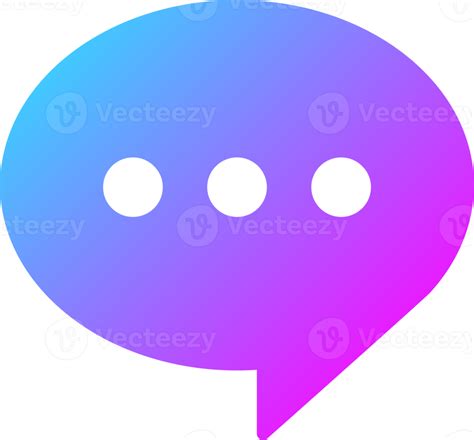 Chat Icon In Gradient Colors Messaging Signs Illustration 18754513 Png
