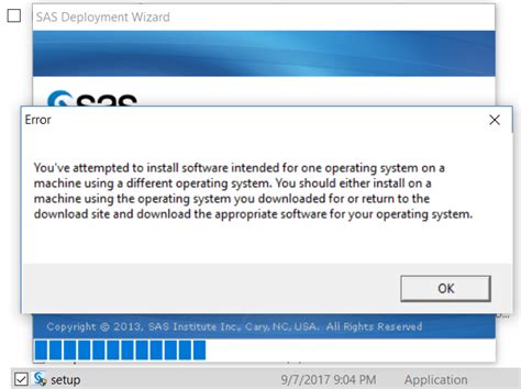 Sas 9 4 Installation Error Intended For Other Os Sas Support Communities