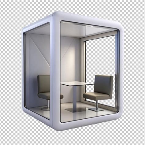 Silent Cube Meeting Pod Loop Premium AI Generated PSD
