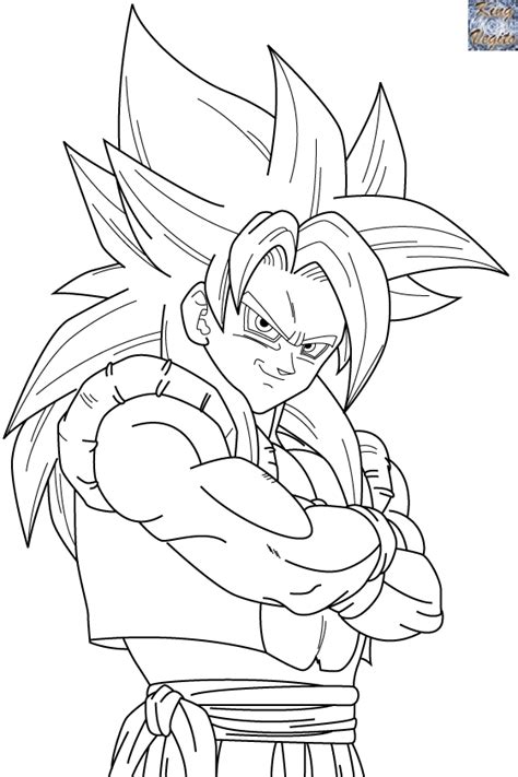 Super Saiyan 4 Goku Coloring Pages