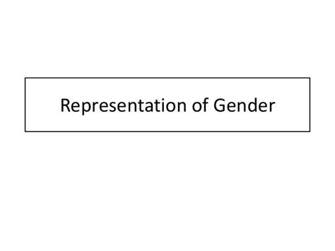 representation of gender