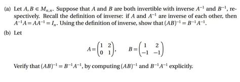 solved a let a b e mn n suppose that a and b are both