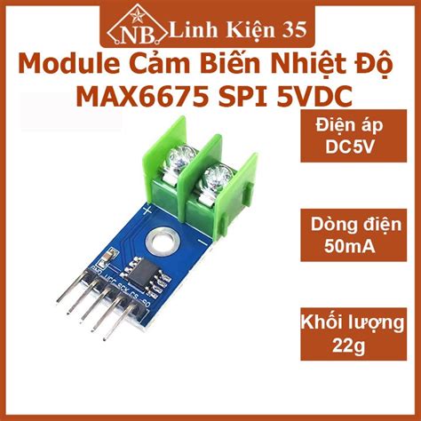 Module Cảm Biến Nhiệt độ Max6675 Spi 5vdc Cảm Biến Chuyển đổi Cặp Nhiệt Kế Sang Dạng Kĩ Thuật