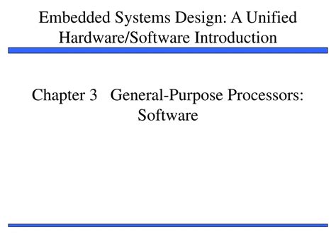 Ppt Overview Of General Purpose Processors Powerpoint Presentation