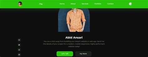 Abid Ansari On Linkedin React Portfolio Webdevelopment Uiux