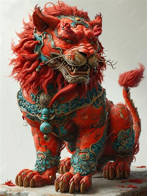 Premium Photo Chinese Lion Illustration
