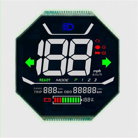 Speed Meter Lcd Display 7 Segment Va Negative Mode
