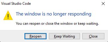 Window Stops Working Issue Microsoft Vscode Github