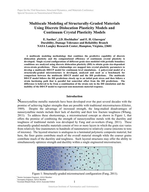 Pdf Multiscale Modeling Of Structurally Graded Materials Using