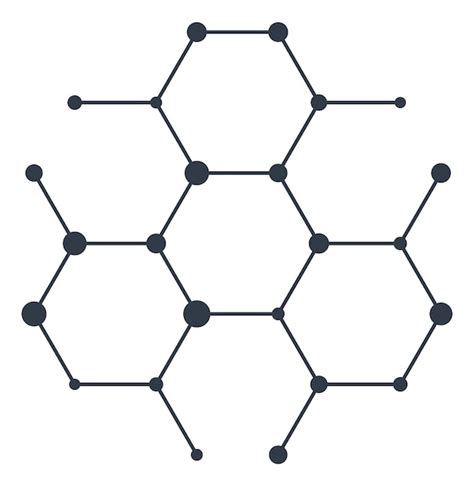 premium vector hexagonal connection structure abstract geometric