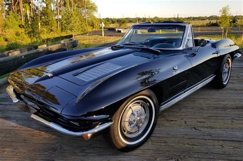 Triple Black 1963 Chevrolet Corvette L84 Fuelie Convertible For Sale On