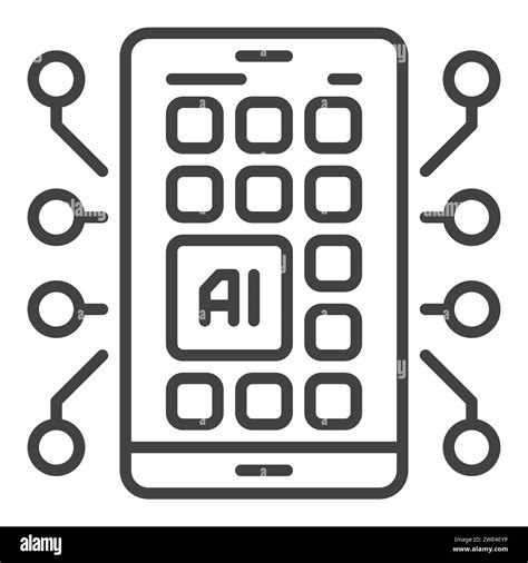 ai app on smartphone screen vector artificial intelligence concept