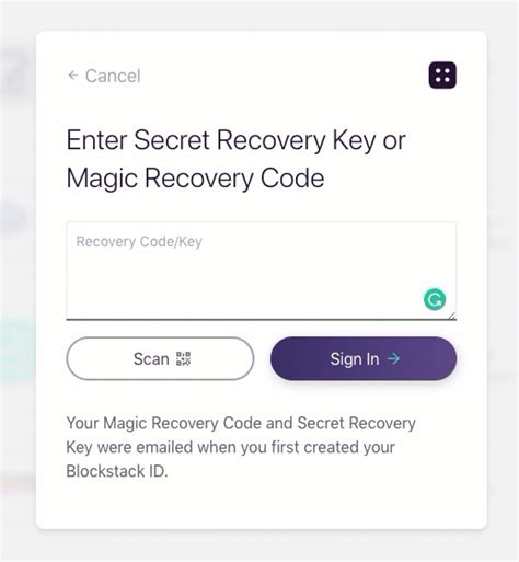 Magic Recovery Code Includes A Qr Code That Is Non Functional · Issue