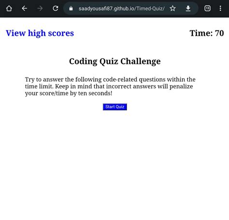 Github Saadyousafi87timed Quiz