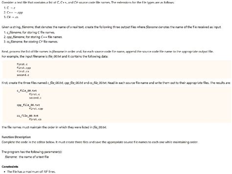 SOLVED C Language I Need The Code In Half An Hour Consider A Text File That Contains A List